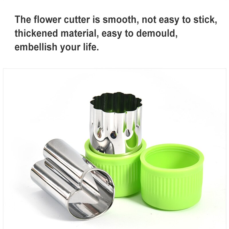 12 Pcs Vegetable Shape Cutter Set Flower Star Mold... – Grandado
