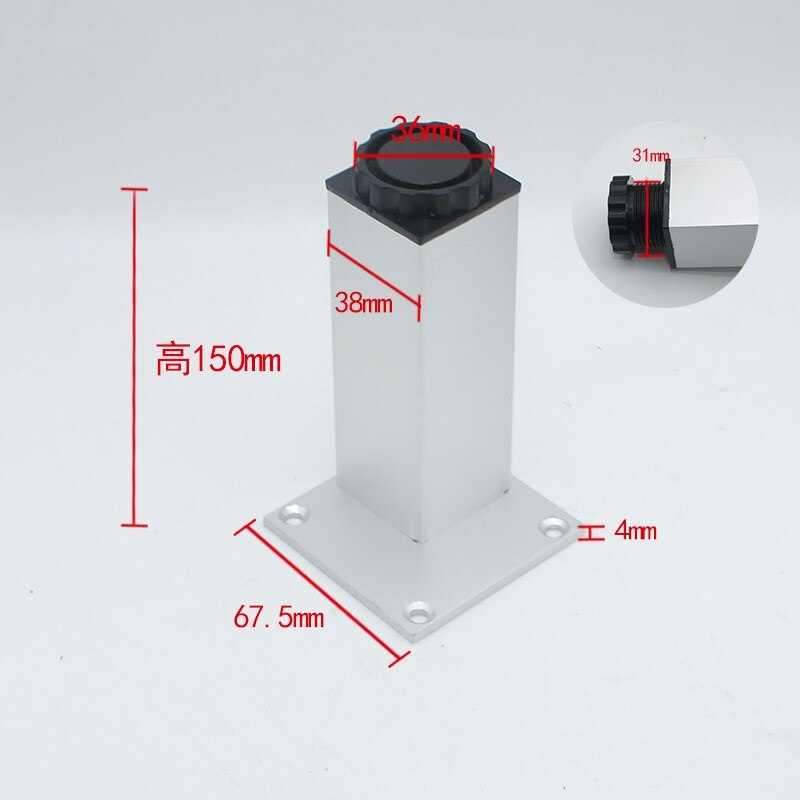 Cabinet feet furniture feet 38 square adjustable c... – Grandado