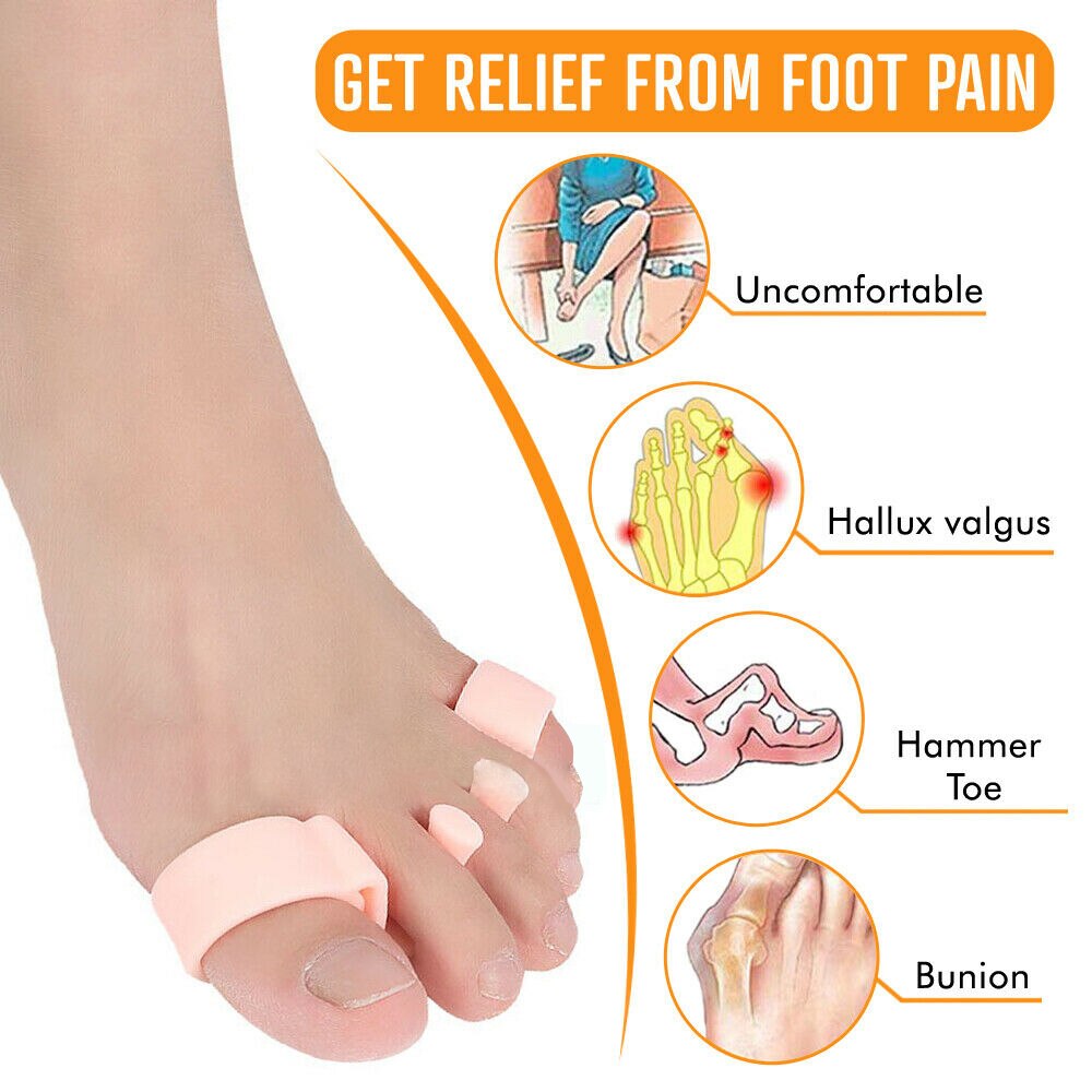 2pcs Toe Separator Hallux Valgus Bunion Corrector ... – Vicedeal