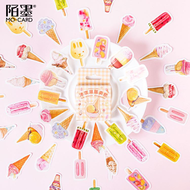 46pcs/lot Yummy Ice Cream Paper Sticker Decorative... – Grandado