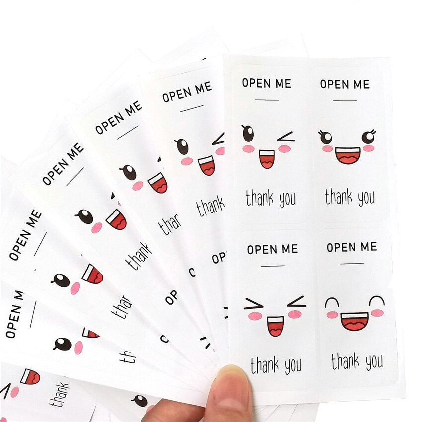 100pcs Cute "Open Me" Stickers Labels 3*... – Grandado