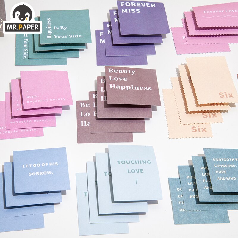 Mr.paper 8 Styles 40pcs Stickers Paste Ins Style M... – Grandado