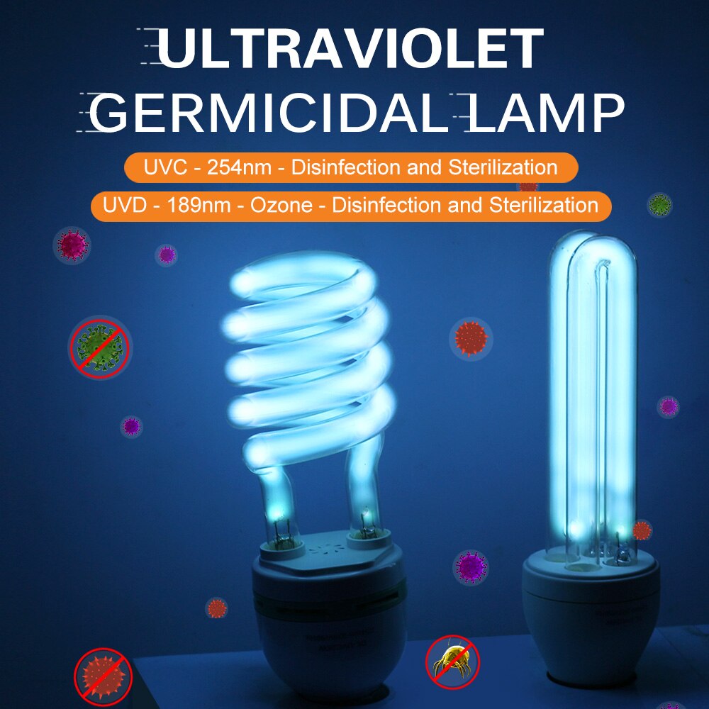 E27 Ultraviolet Bactericidal Lamp Bulb UVC Ozone K... – Vicedeal