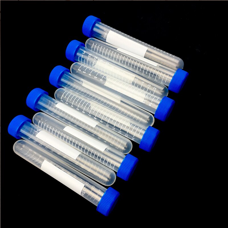 15ml Centrifuge Tube 20PCS Round Bottom Blue Screw Cap Plastic Test ...