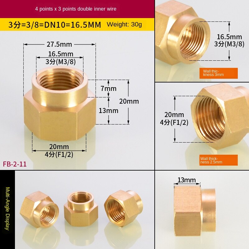 Connector 1/2 IN 3/4 IN 1 inch turn 1/8 IN turn 1/... – Vicedeal