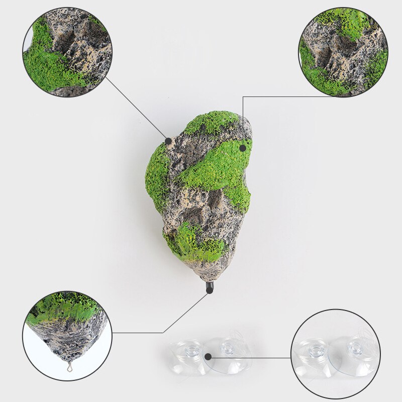 2 Sizes Resin Aquarium Flying Stone Decoration Fis... – Grandado