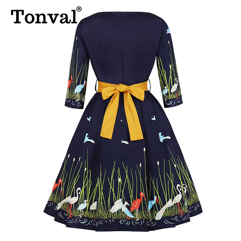Tonval Rockabilly Multicolor Animal Print 50S Vint... – Vicedeal