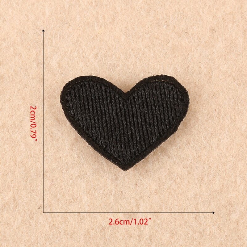 20Pcs Assorted Colors Cute Mini Heart Sew/Iron On ... – Vicedeal