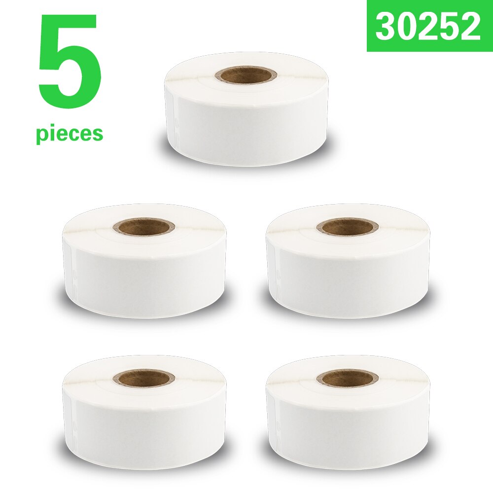 5PK Label Rolls 30252 Thermisch Papier Label Stick... – Grandado