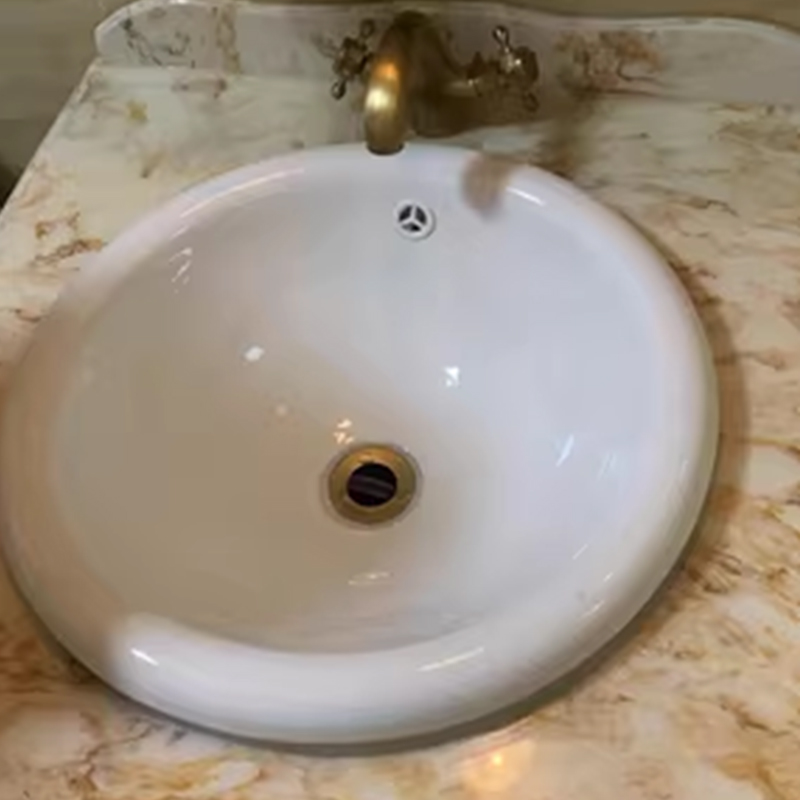 42cm Round Oval Ceramic Washbasin Under Counter Wh... – Grandado