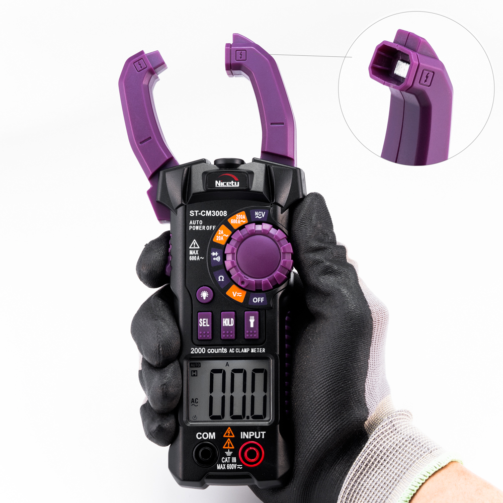 Feinheit ST-CM3008 True RMS 2000 Zählt Digital AC Klemme Meter ...