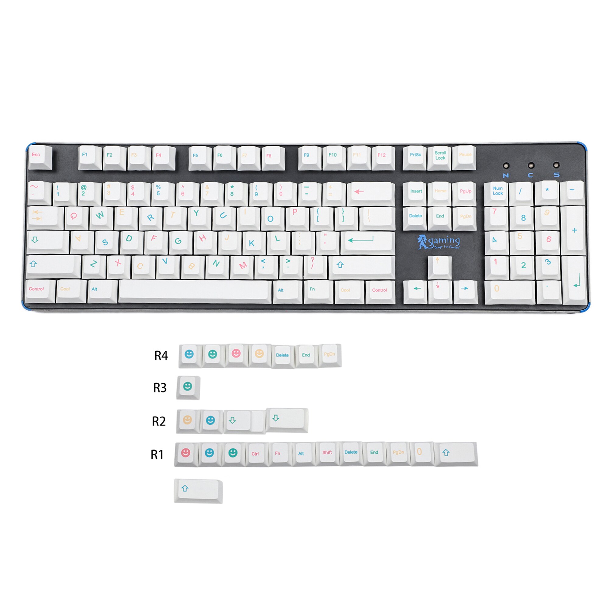 Cherry 129 Key GMK Color Cool Kids Keycap | Five S... – Grandado