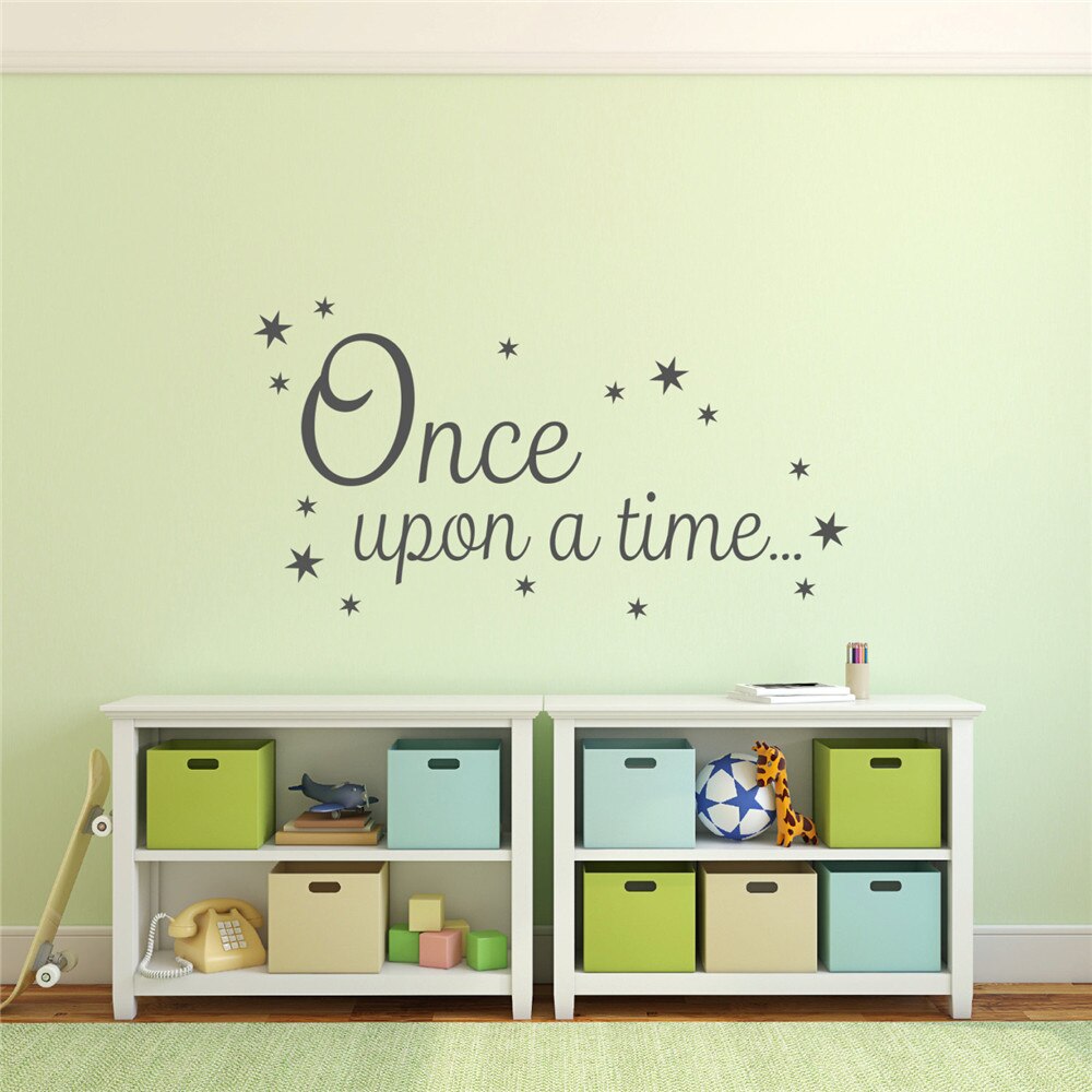 Once upon a Time Decal Book Corner Quote Vinyl Wal... – Vicedeal