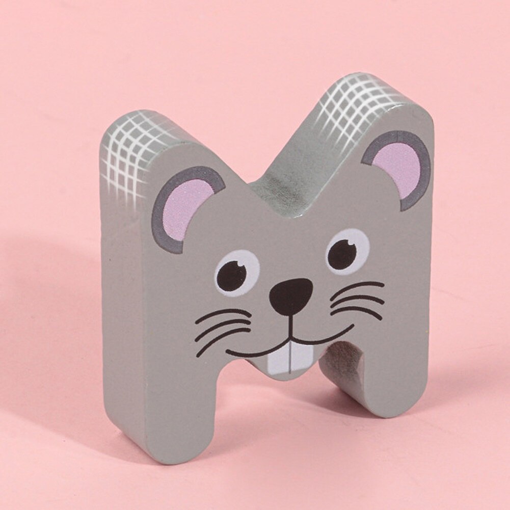 Kids Cartoon Animal 26 Alphabet Blocks Matching Bo... – Grandado