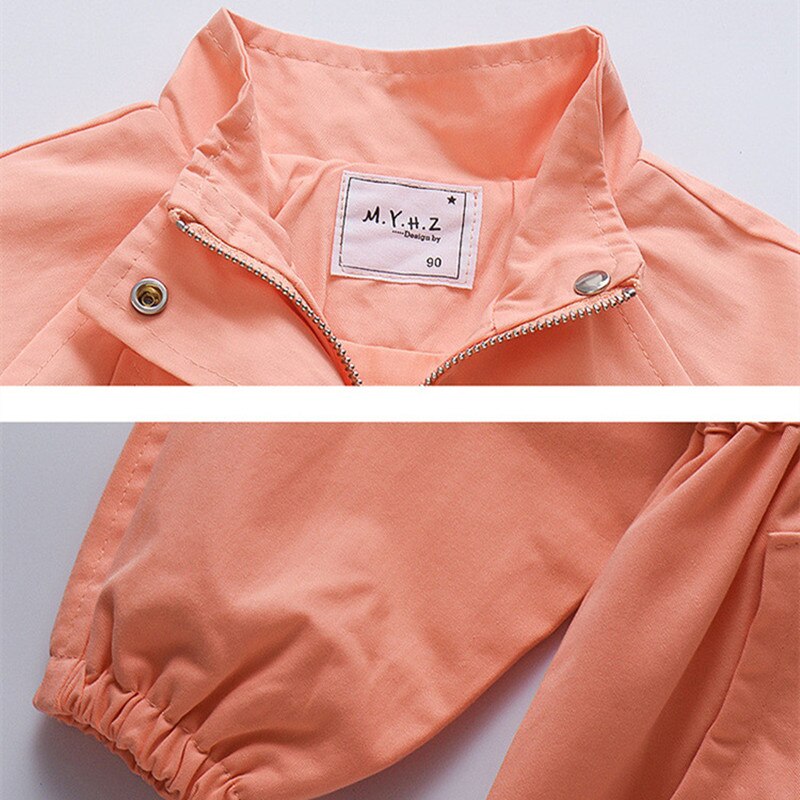 DFXD Spring Girls Jackets Zipper Cardigan Kids Out... – Grandado