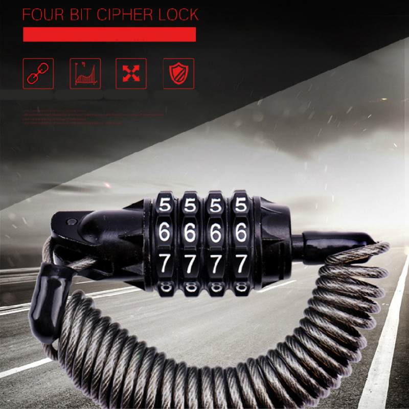 Bike 180cm Chains Blocks and anti-theft Cord Cable... – Vicedeal