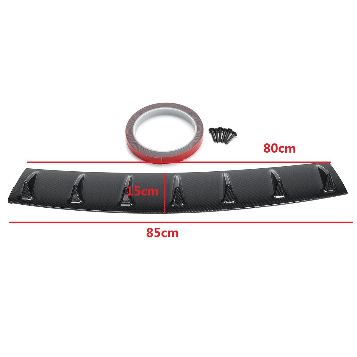 Universal Car Rear Bumper Lip Diffuser 7 Shark Glo... – Vicedeal