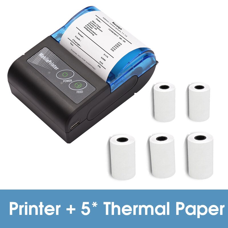Mini Thermal Printer 2 inch Wireless USB Receipt B... – Grandado
