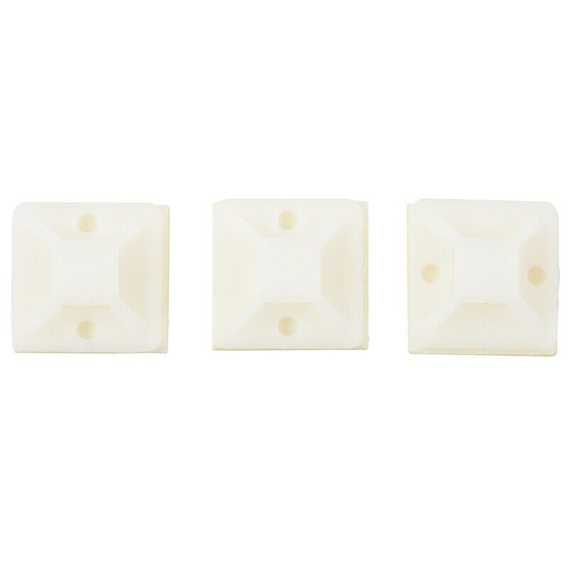 White Self Adhesive Cable Tie Mount Base Holder 10... – Grandado