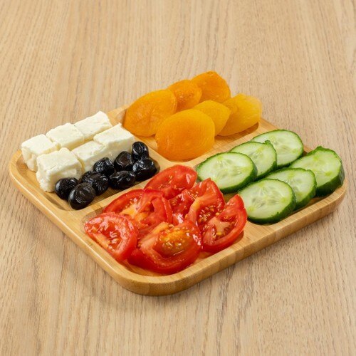 Bamboo Plate, 4 Compartments Breakfast & Confectio... – Vicedeal