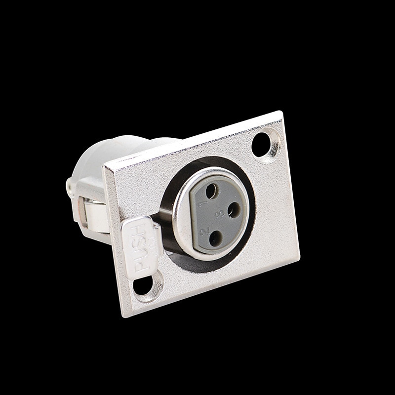 LEORY 1Pcs Metal 3 Pin XLR Female Jack Socket Pane... – Grandado