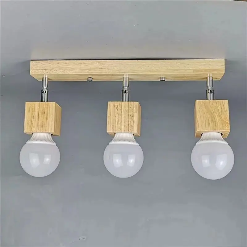 Nordic Wooden Ceiling Light Rotatable Adjustable S... – Grandado