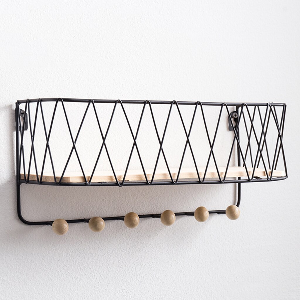 Wall Mounted Iron Key Holder Mail Rack Porch Shelf... – Grandado