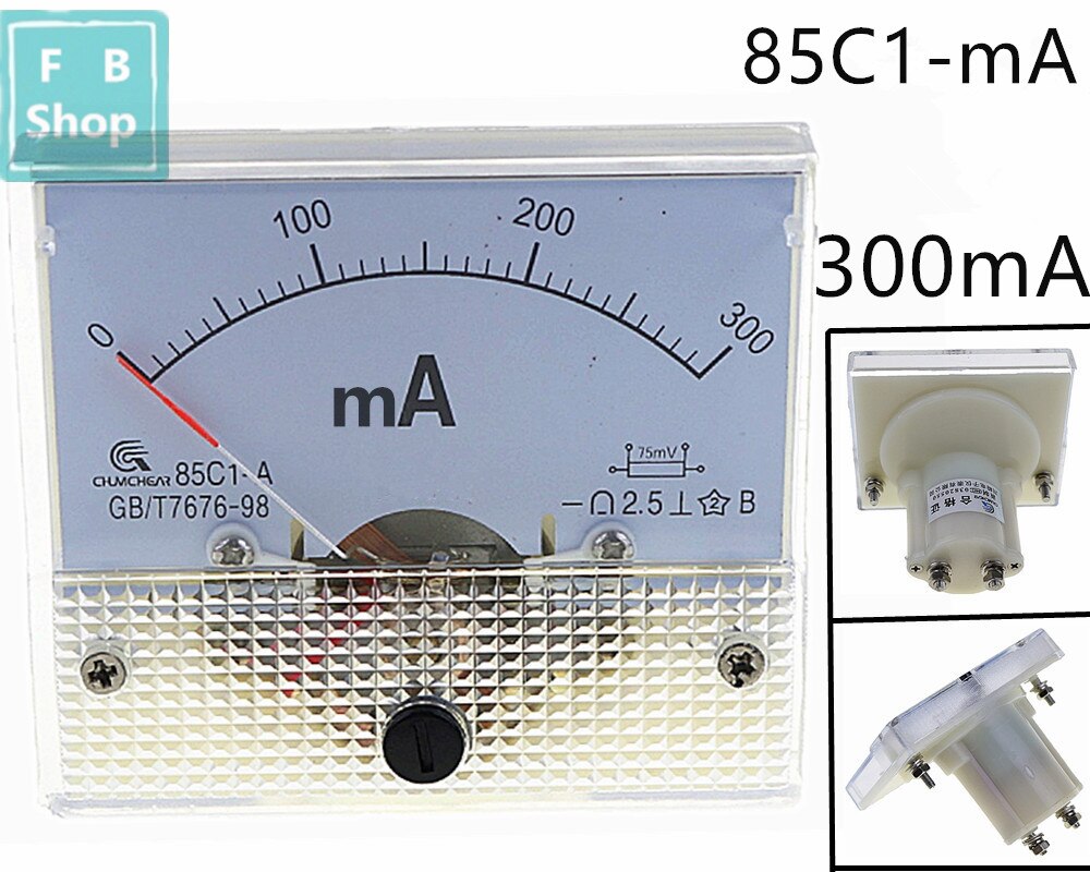 1PCS 85C1-mA 300mA DC pointer ammeter 85C1 series ... – Grandado