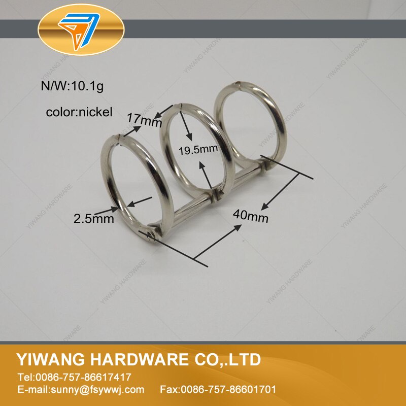 Goederen in voorraad vernikkeld 3 ringen kalender ... – Vicedeal