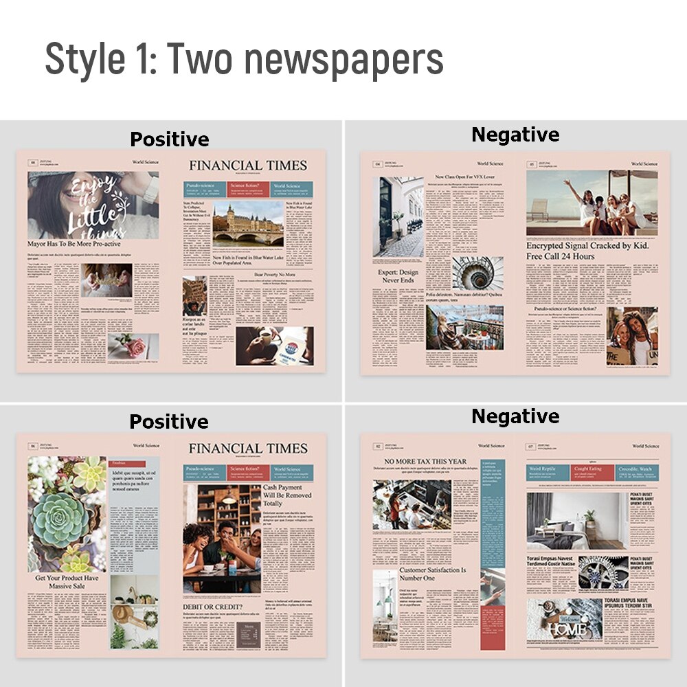 2Pcs Retro Old English Newspaper Vintage Style Pho... – Grandado