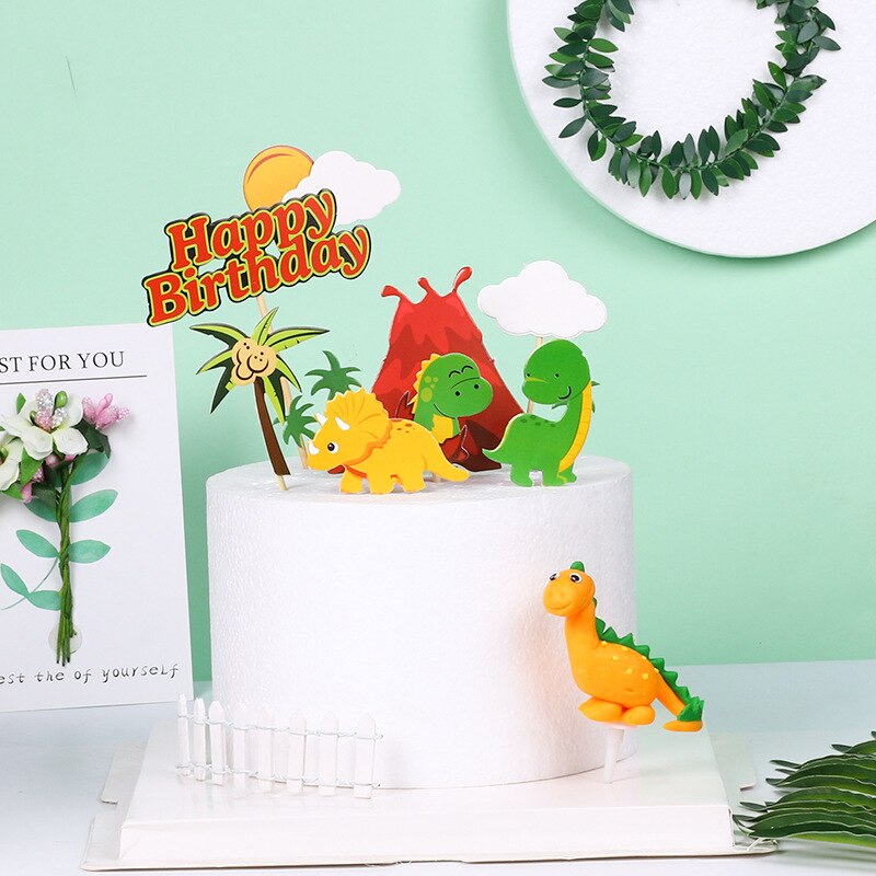 Dinosaurus Cake Topper Vlag Anniversary Gelukkige ... – Grandado