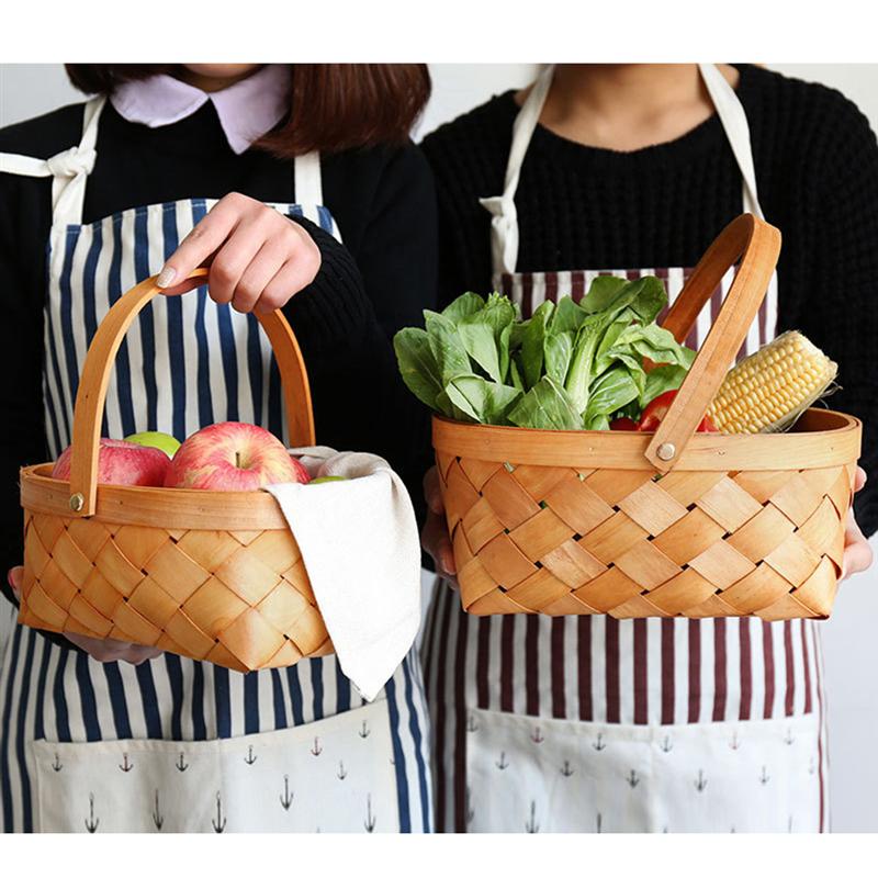 1pc Wooden Food Basket Woven Durable Rattan Storag... – Grandado