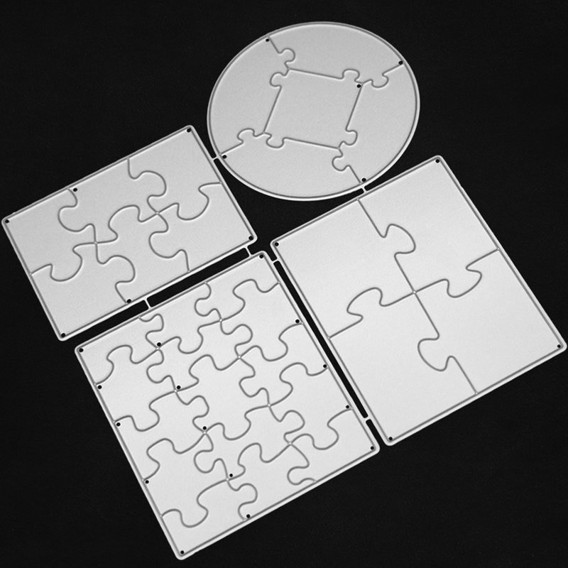 4pc Puzzle Frame Metal Cutting Dies Paper Cards Em... – Grandado