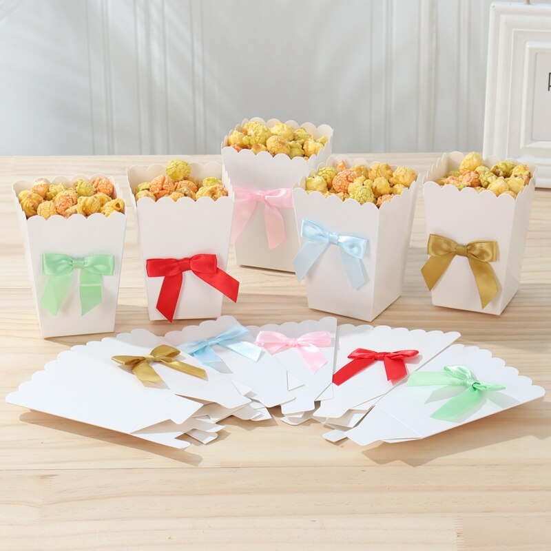6pcs Mini Paper Popcorn Boxes with Bow Pop Favors ... – Vicedeal