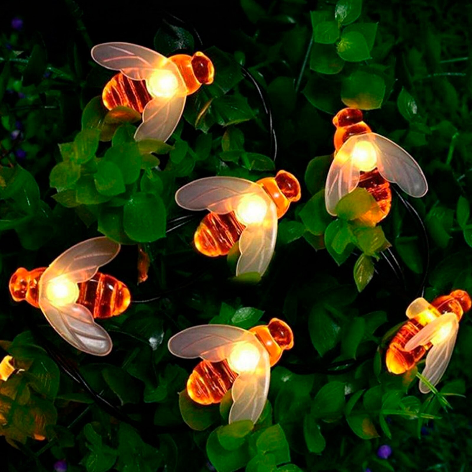 Solar Bee Fairy Tale Light String 7M 50 LED Waterp... – Vicedeal