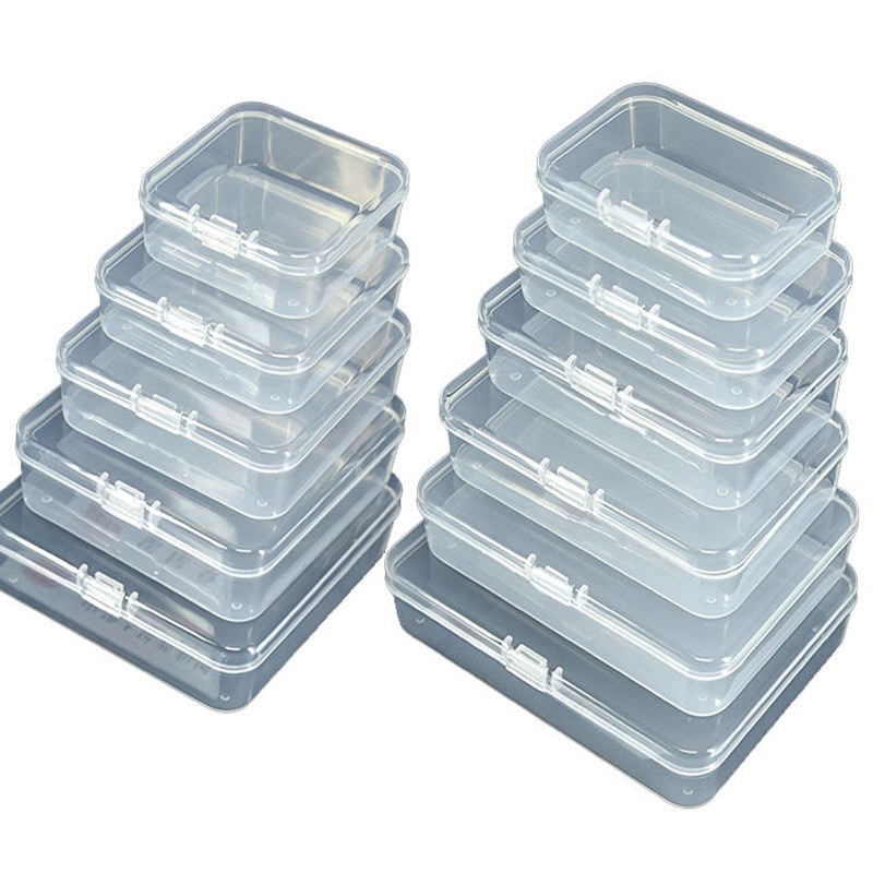 4 Maten Clear Lidded Kleine Plastic Doos Voor Klei... – Grandado