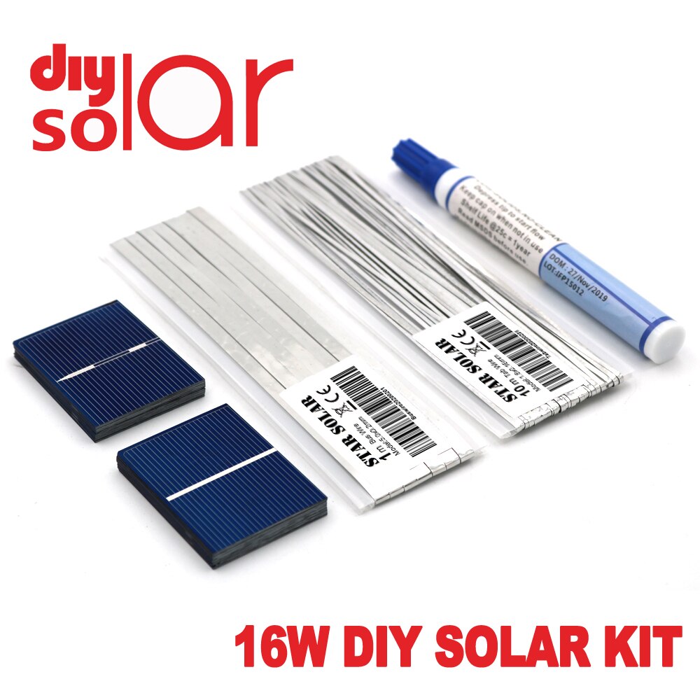 16W Kit DIY Solar Panel Polycrystall Solar Cell 15... – Grandado
