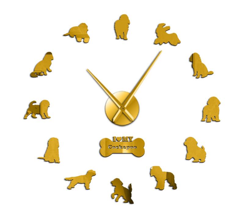 Frameless DIY Giant Wall Clock Silent Movement Wat... – Vicedeal