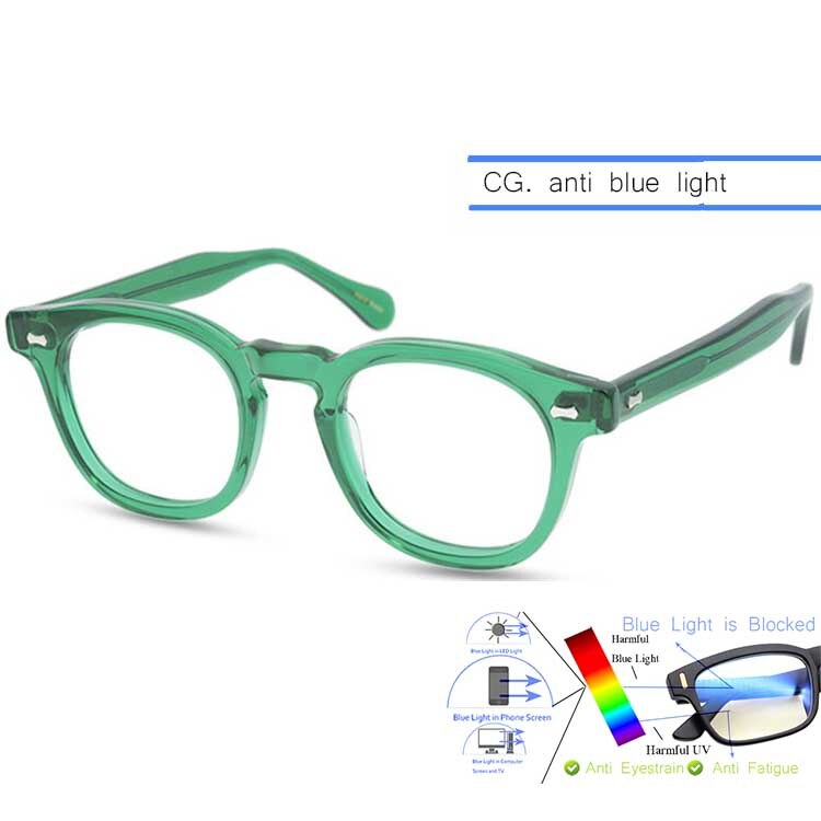 IVSTA Handmade Acetate Glasses Frame Men Round Myo... – Grandado