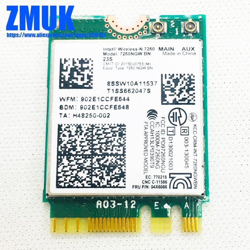 Original Intel Wireless-N 7260 WiFi+BT 4.0 Combo c... – Grandado