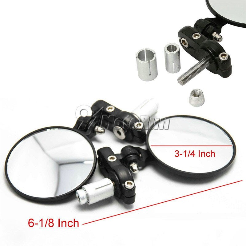 7/8" Universal Round Motorcycle Mirrors Rear View ... – Grandado