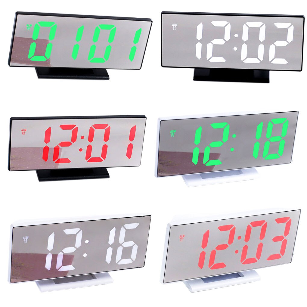 LED Mirror Digital Alarm Clock Electronic Watch Ta... – Vicedeal