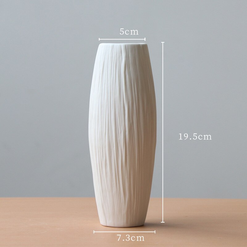Classic White Ceramic Vase Chinese Arts Crafts Dec... – Grandado