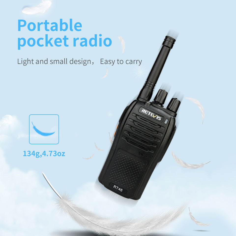 Retevis RT46 Lizenz-freies Walkie Talkie FRS VOX M... – Vicedeal