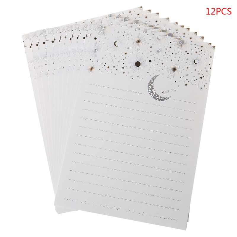 12pcs/pack Starry Sky Writing Letter Stationery Ro... – Grandado