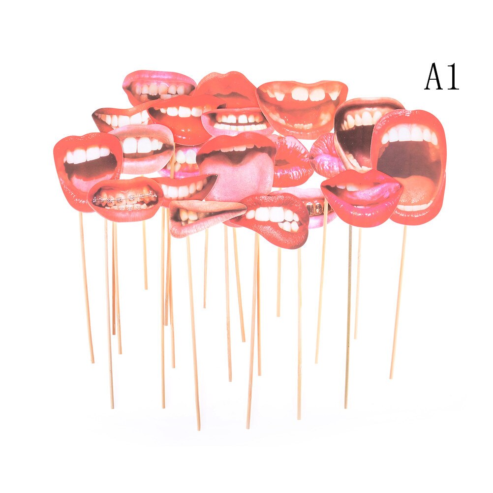 20pcs Funny Lip Mouth DIY Photo Props Booth On A S... – Grandado