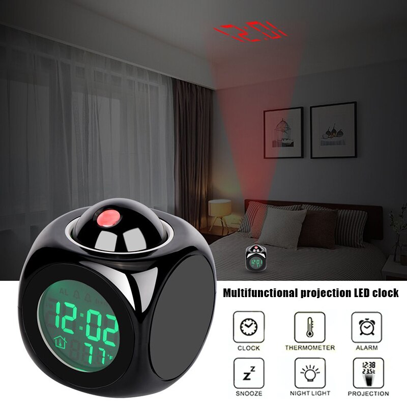 Snooze Multi-function Alarm Clock LED Wall Ceiling... – Grandado