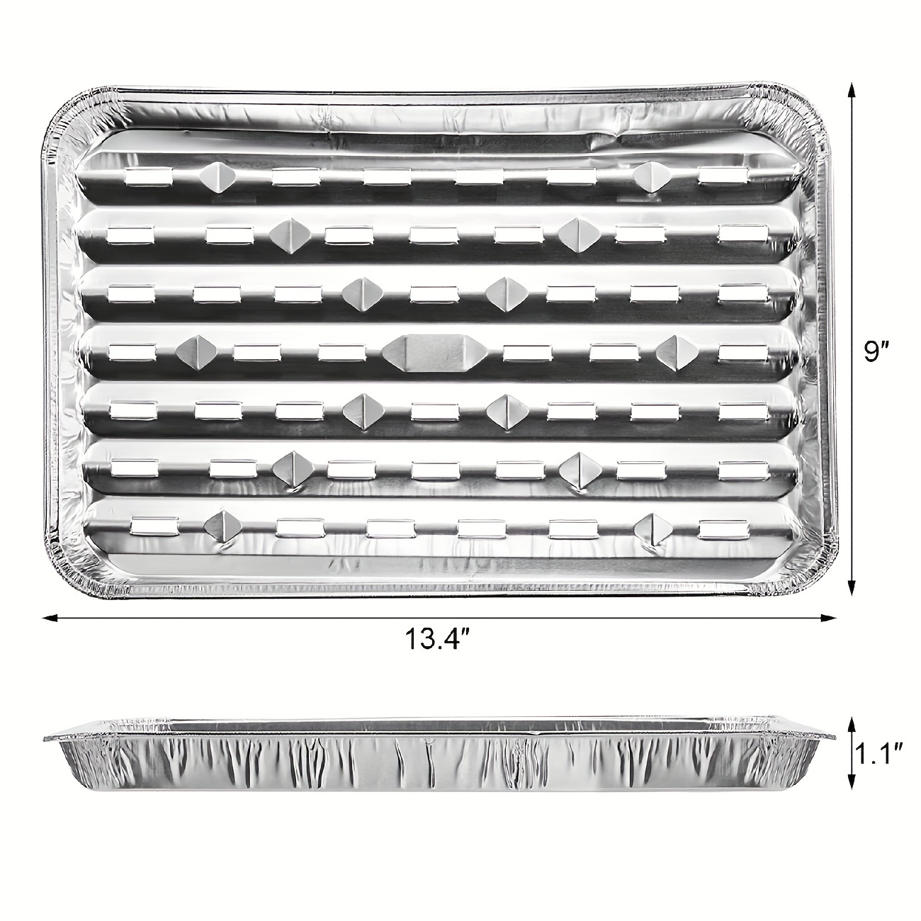 10 Pack 9x13 Disposable Aluminum Broiler Pans With... – Grandado