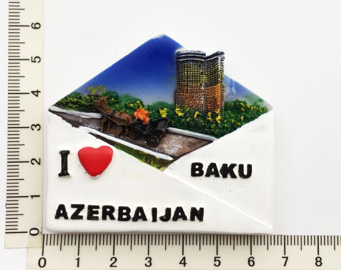 Azerbaijan, Central Asia fridge magnets sticker Re... – Grandado