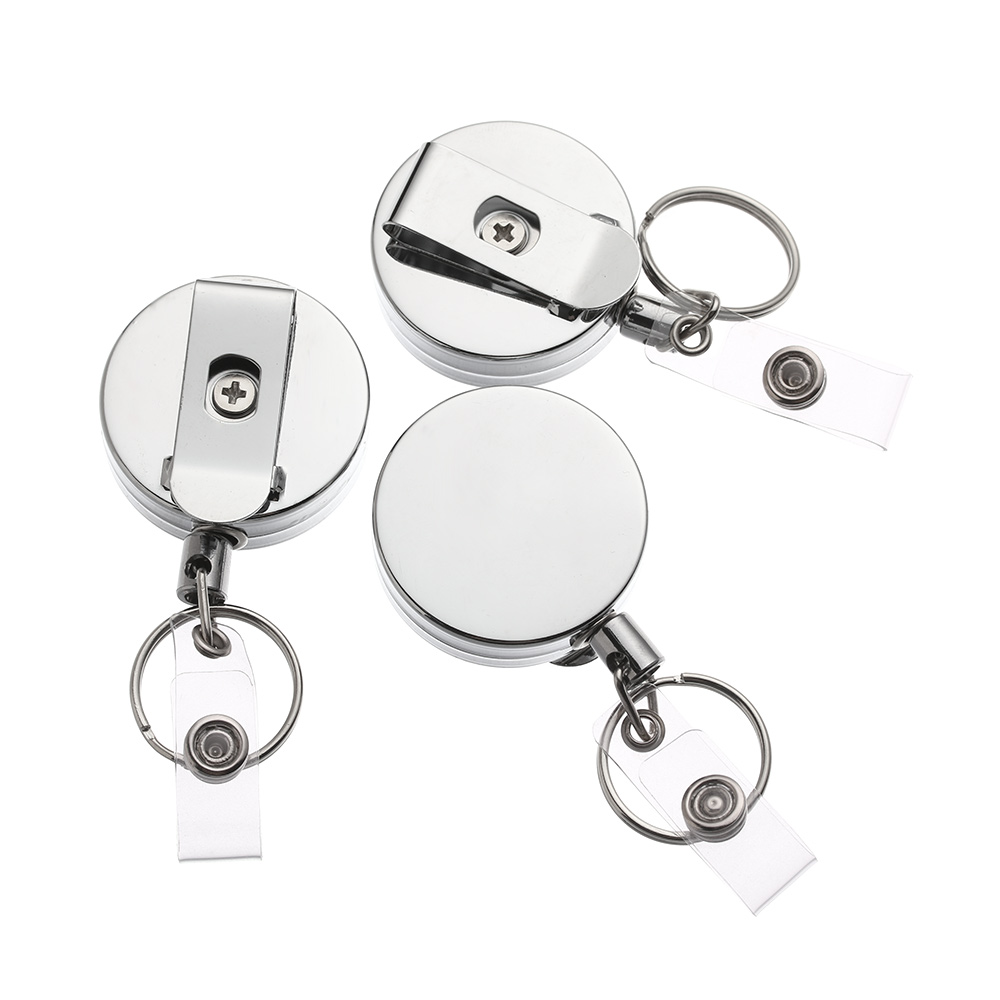 1 PC Name Card Badge Reel Metal Retractable ID Lan... – Grandado